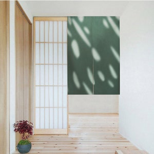 Linen Noren Door Curtain , Noren Panel With Light & Shades, Art Curtain ...