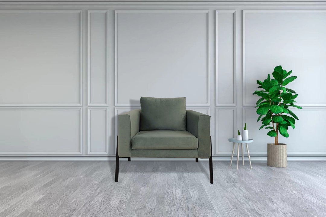 Velvet Green KOARP Armchair Cover, 700 Fabric Options, Custom Made ...