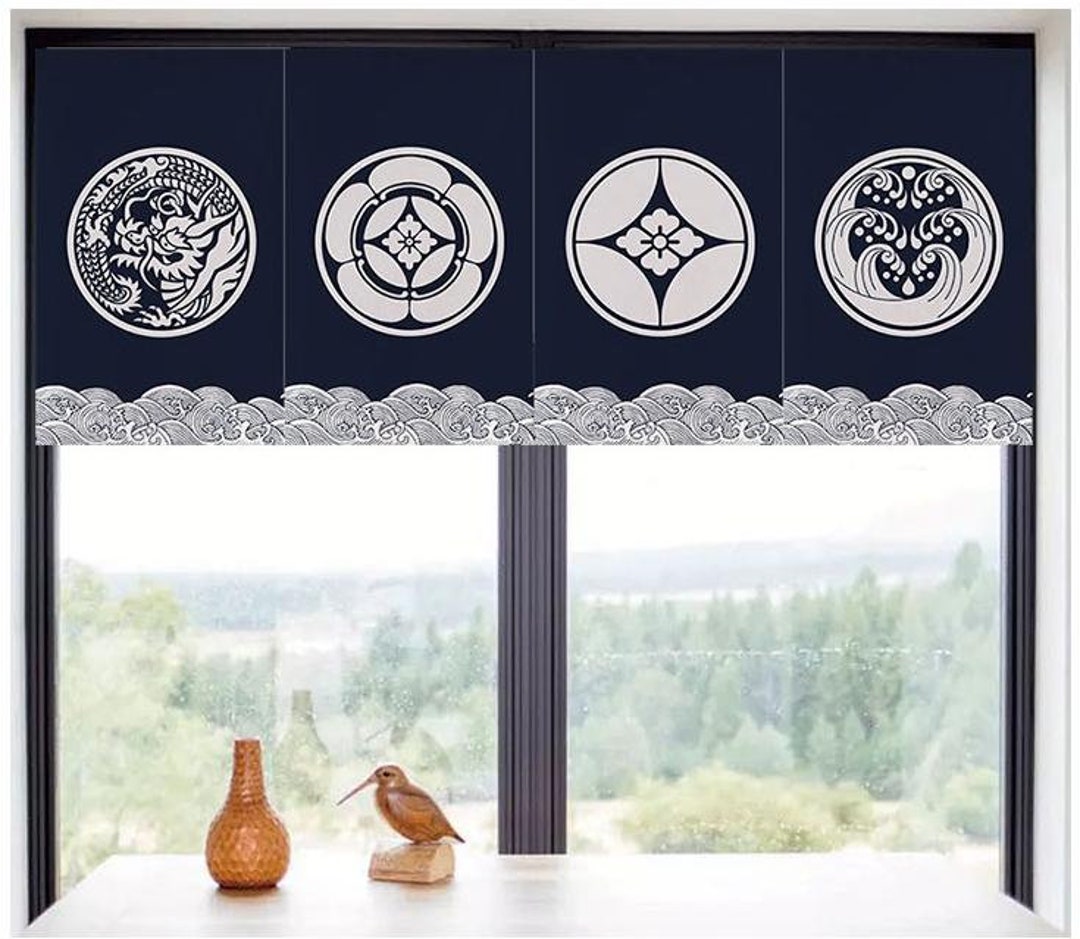 Full Custom Noren Door Curtain , Store Noren Panel, Japanese Curtain ...