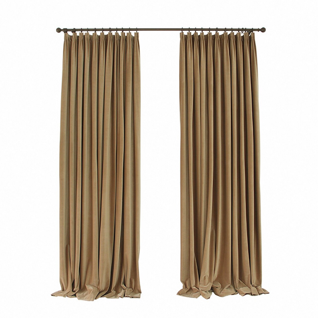 Pair of Amber Gold Velvet Curtain Draperies Any sizeLiving & | Etsy