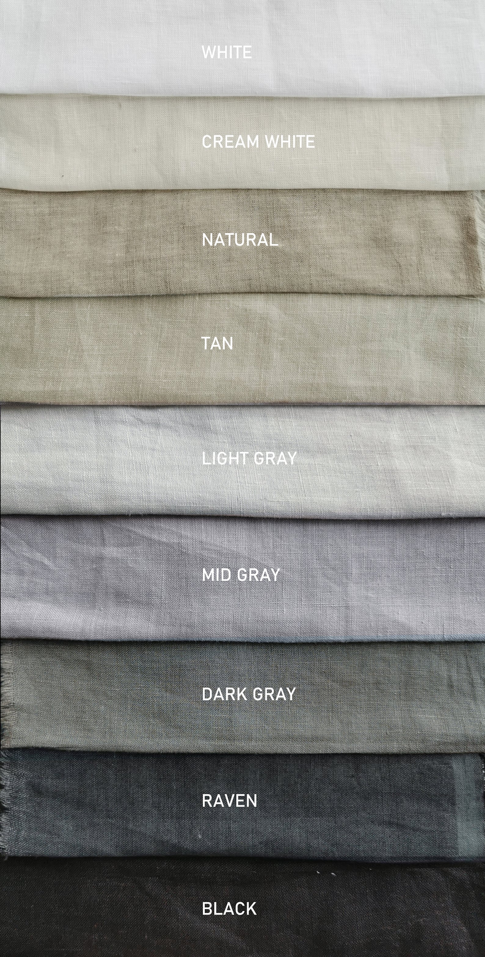 24 Colors Pair of Seamless Pure Linen PanelsWide Pure Linen | Etsy