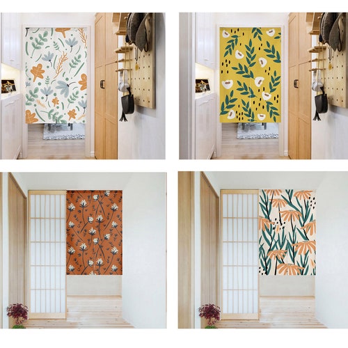 Linen Noren Door Curtain Noren Panel With Light & Shades - Etsy