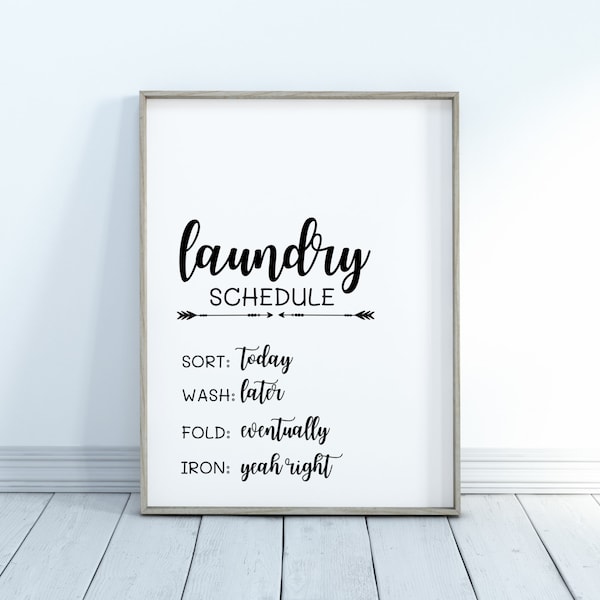 Laundry Schedule - Etsy