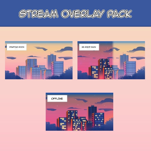 90s Anime Stream Overlay - Etsy
