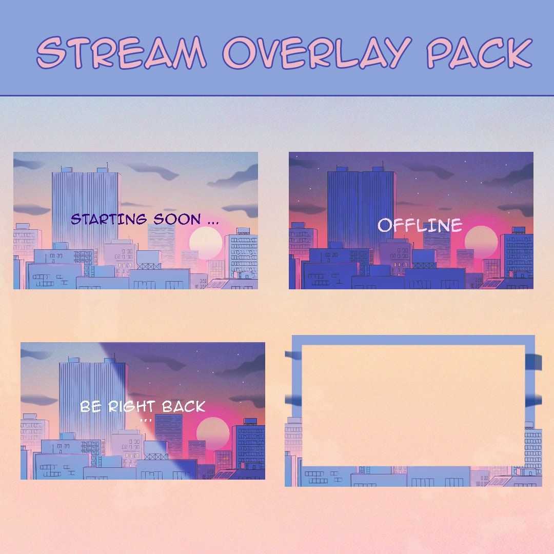 Anime City 90's Stream Overlay - Etsy