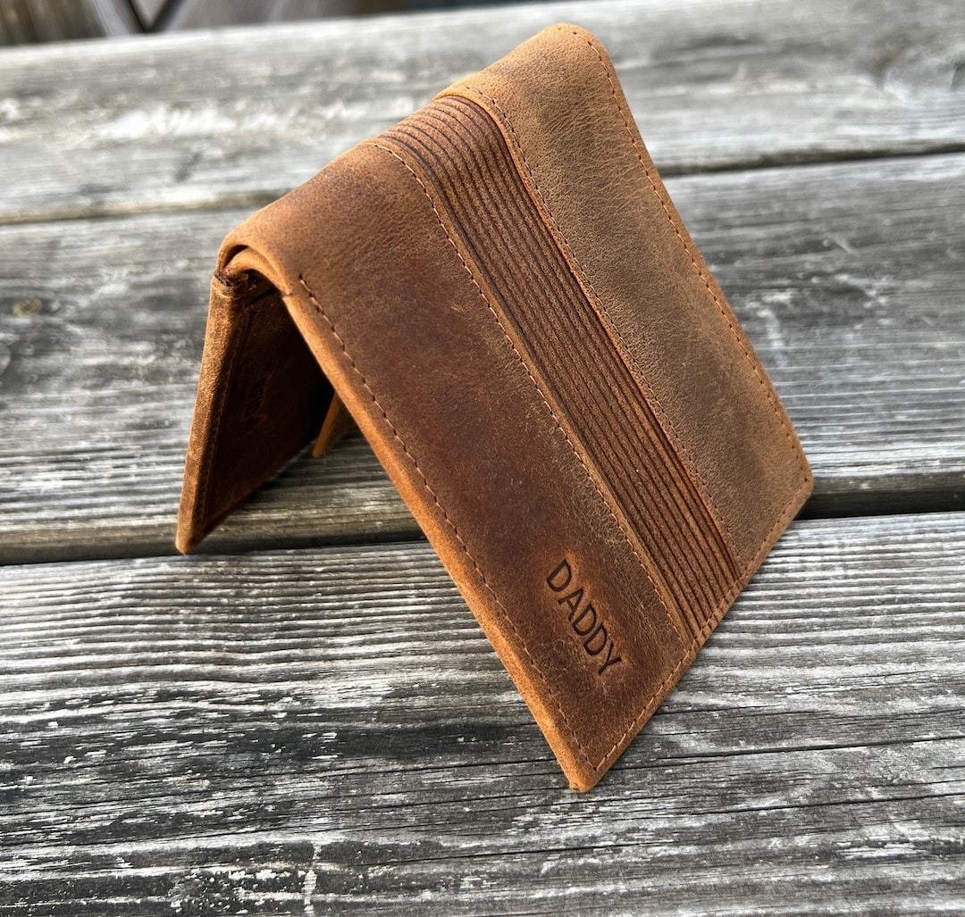Handmade Personalised Full Grain Leather Wallet for Men | Birthday ...