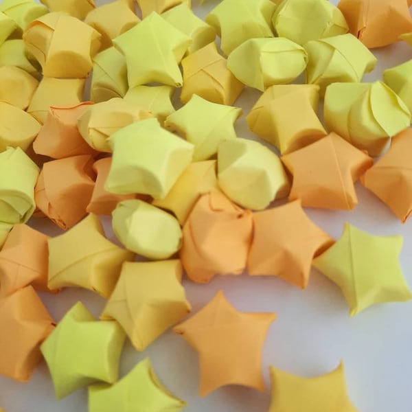 Yellow Paper Stars - Etsy