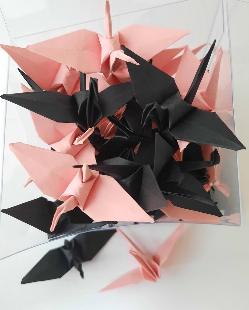 Handmade Origami Paper Crane Set, Wedding Party Decor - Etsy