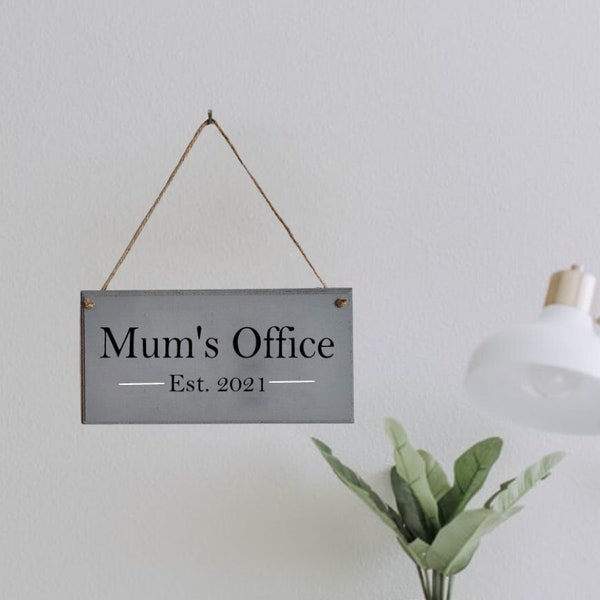 Hanging Office Sign - Etsy