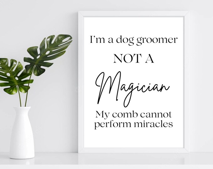 Set 4 Groomer Gift Dog Grooming Posters Grooming Salon Decor Pet Health ...
