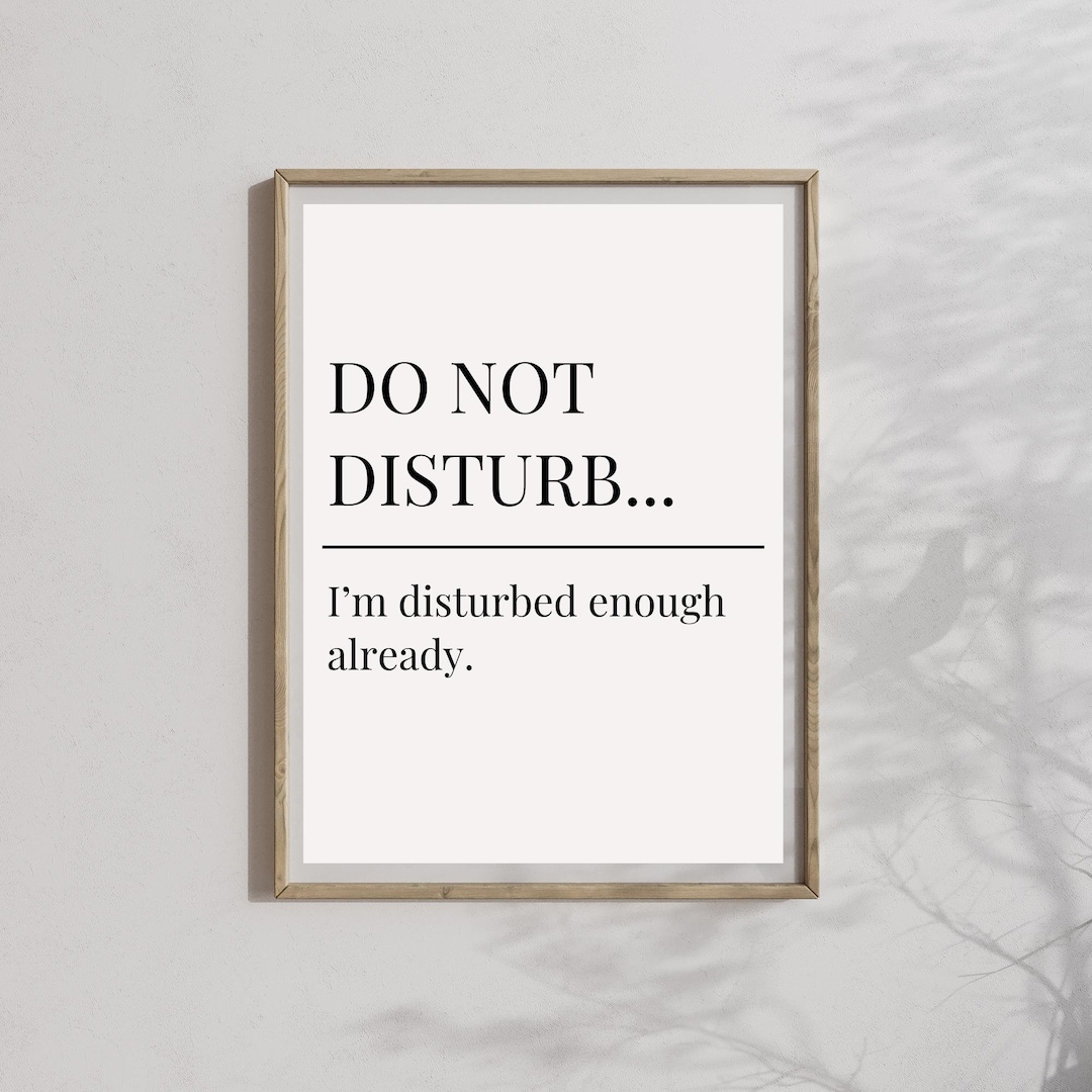 Do Not Disturb, Office Wall Decor, Funny Office Decor, Rude Office ...