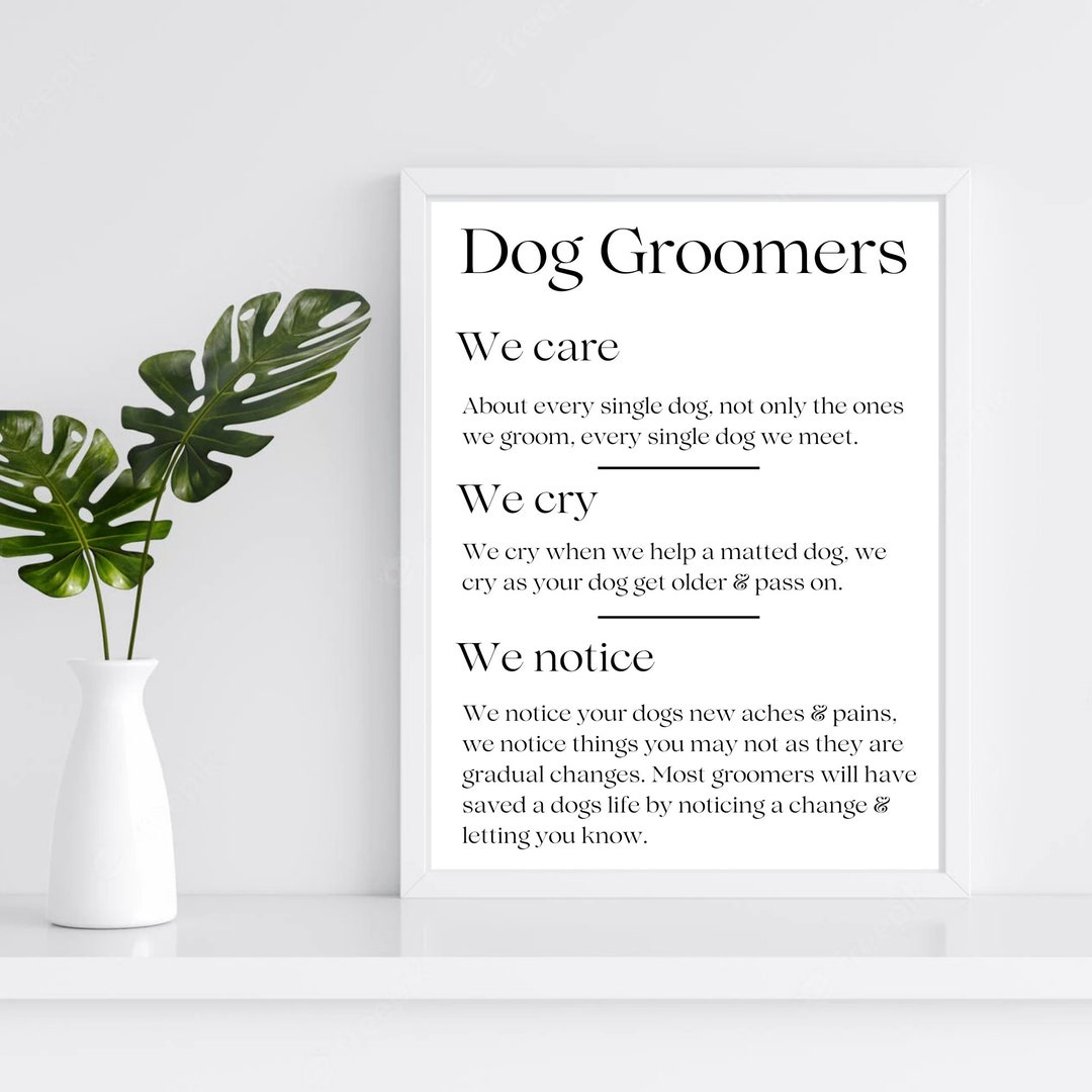 Dog Grooming Salon Decor, Wall Art Decor, Dog Parlour Signs, Dog ...