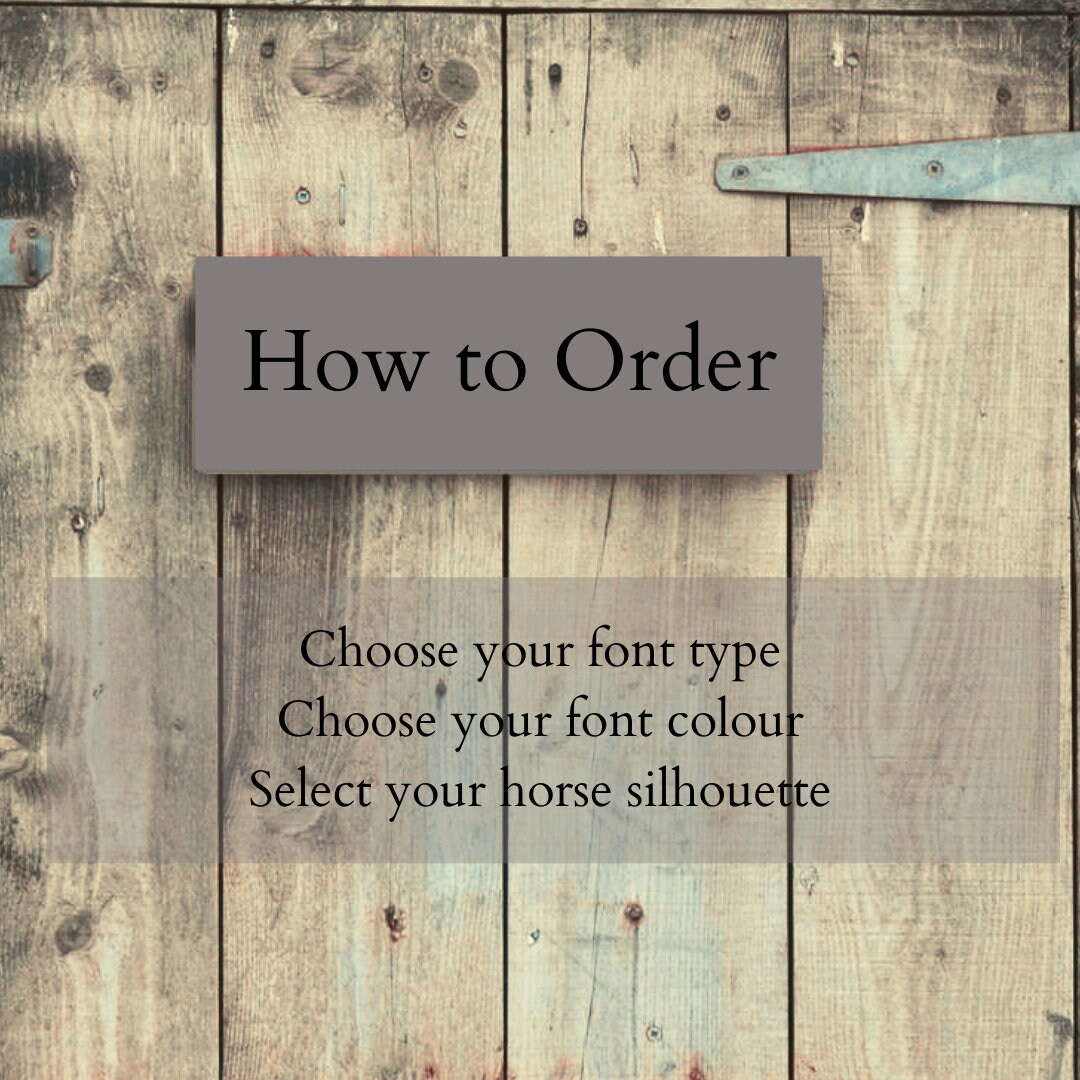 Personalised Stable Sign Stable Door Sign Stable Name - Etsy UK