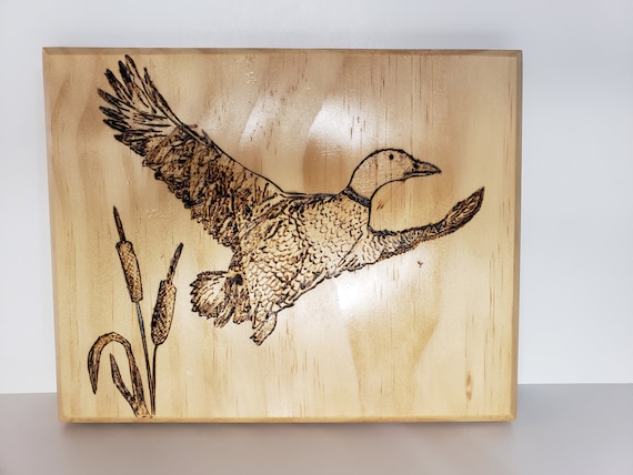 Pyrography Duck | Etsy