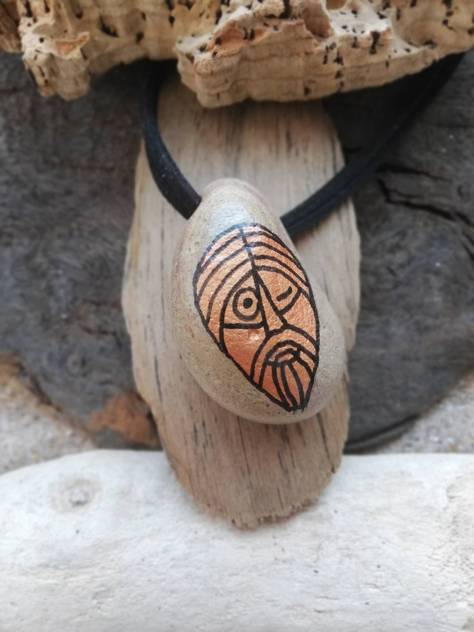 Odin Stone: Scottish Natural Hag Stone Painted With Depiction - Etsy