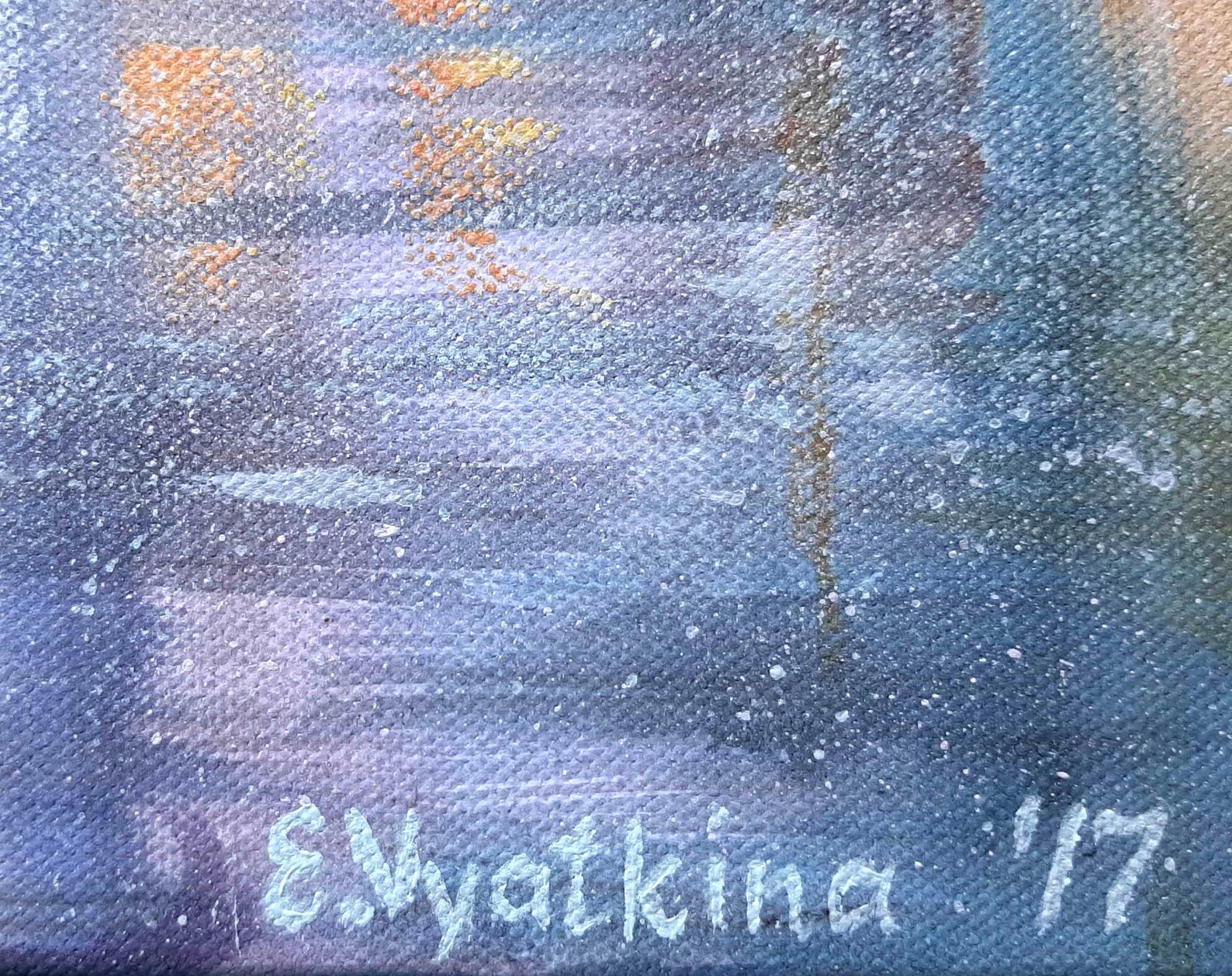 Rain Painting Original Canvas Rain Acrylic Painting Rainy Evening ...