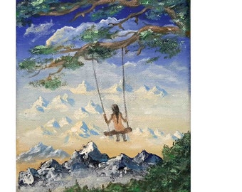 Tree Swing Painting | Etsy