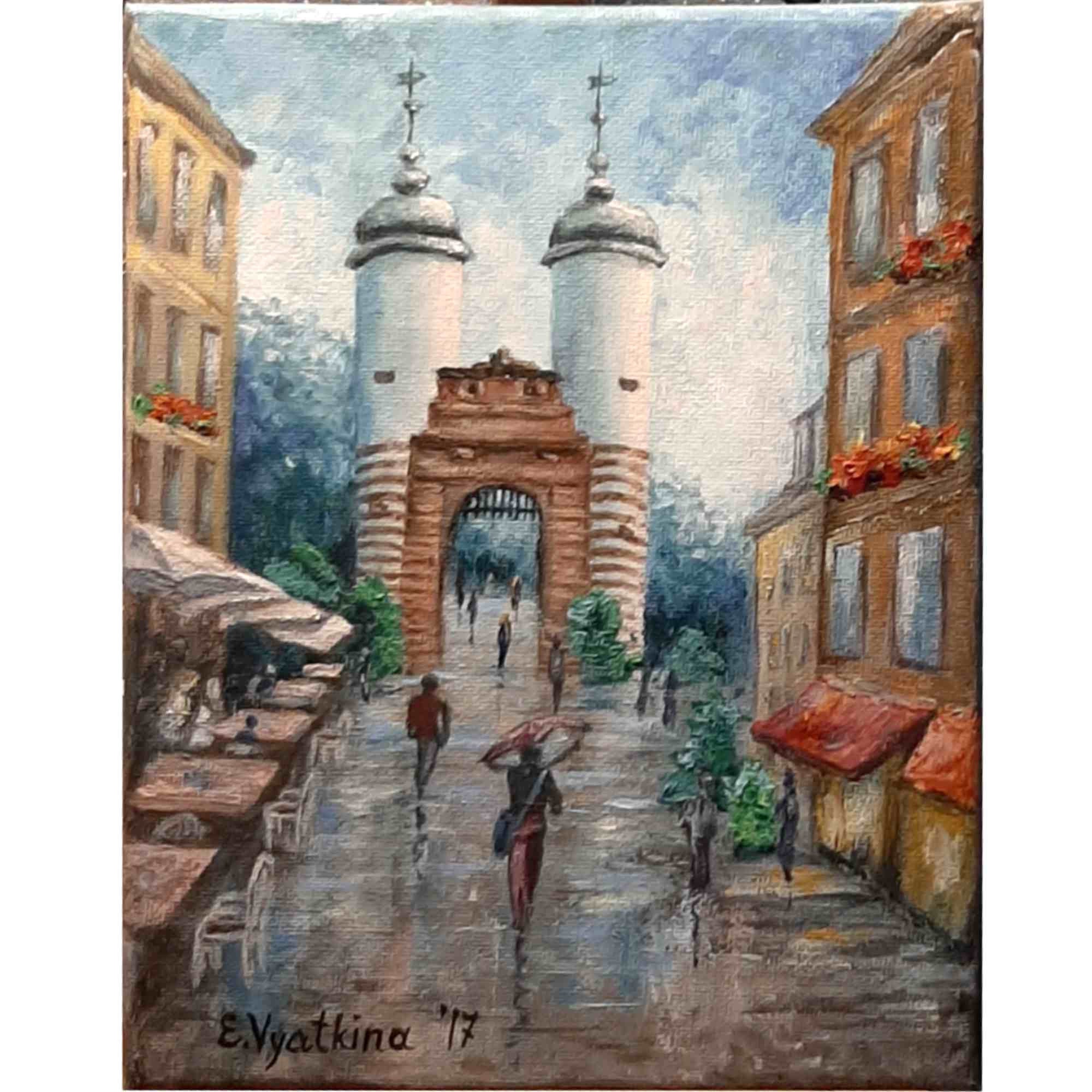 Altes Tor Gemälde Original Acryl Kunst Altstadt Leinwand Altes Tor ...