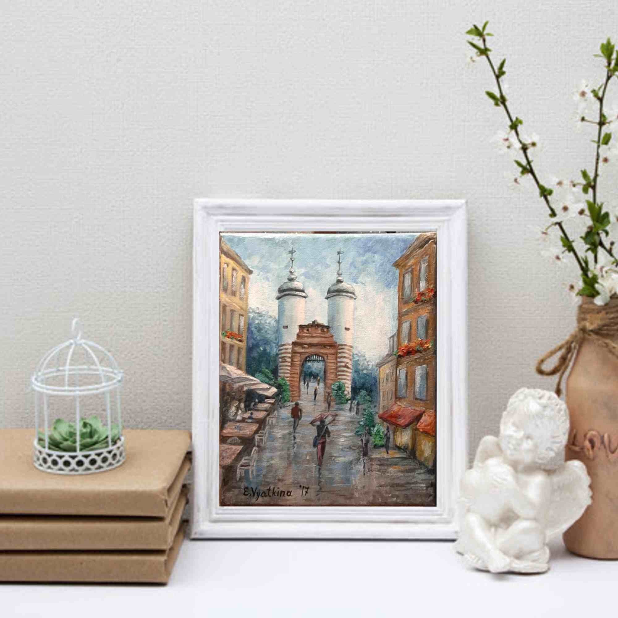 Altes Tor Gemälde Original Acryl Kunst Altstadt Leinwand Altes Tor ...