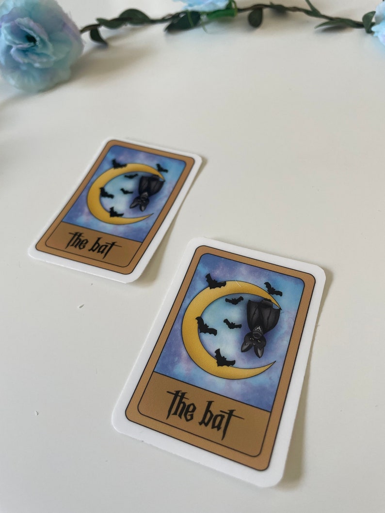The Bat Tarot Card Sticker, Waterproof Sticker, Gift for Friend ...