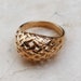 Vintage 18k Gold Electroplated Open Weave Dome Ring Ring, Vintage Gold ...