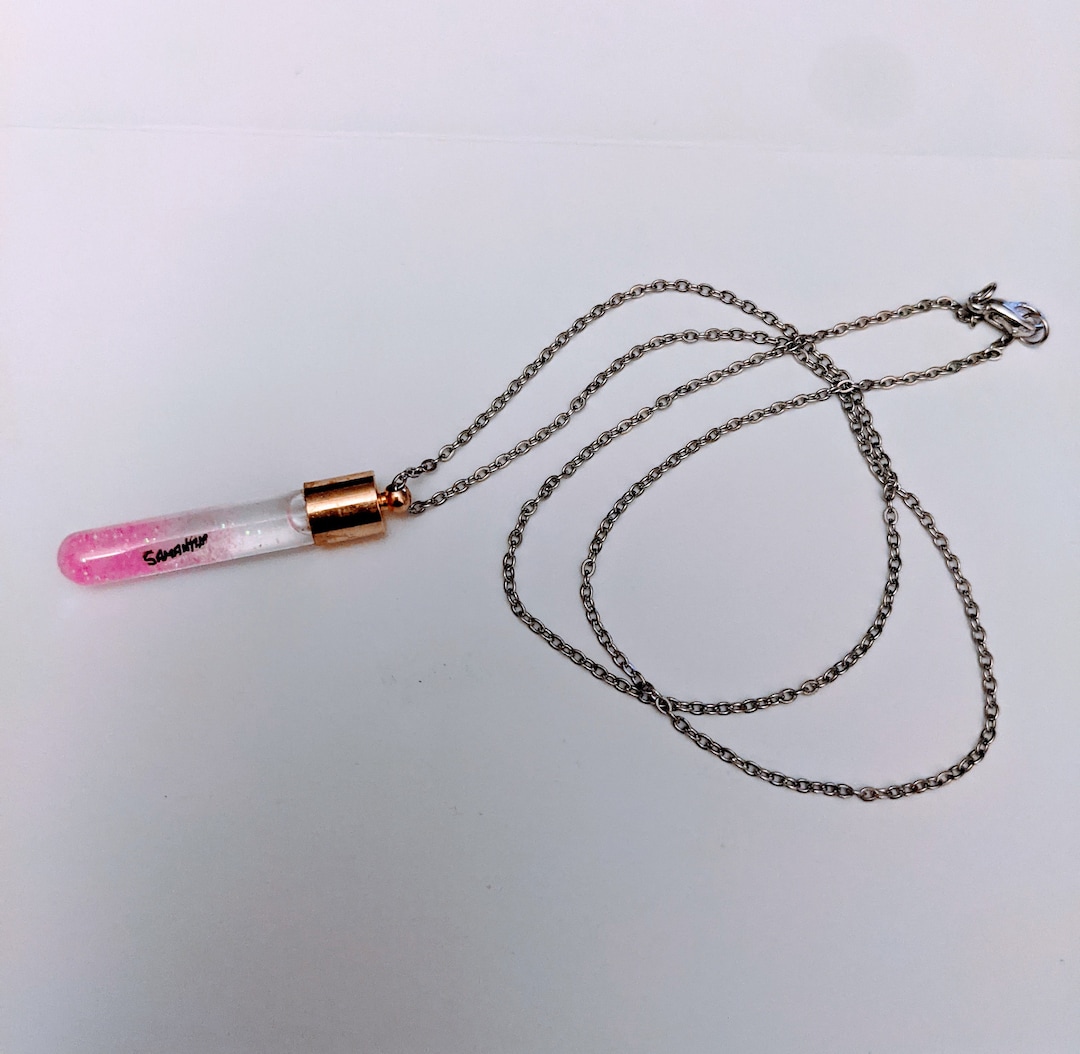 Rice Writing Test Tube Necklace - Etsy