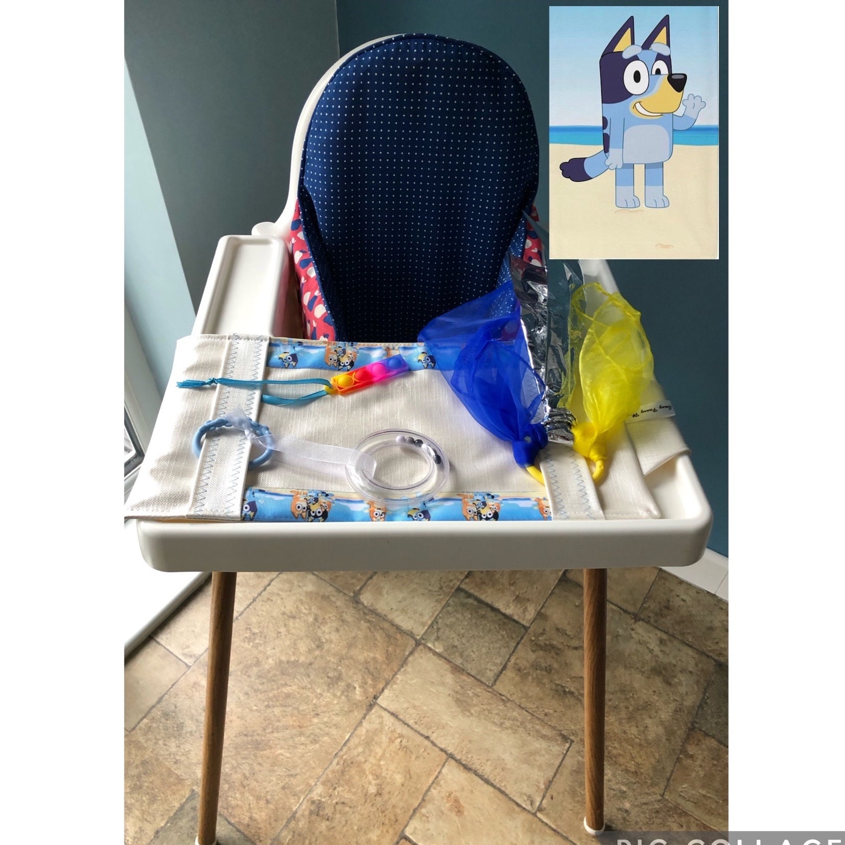 Bluey Highchair Playmat - Etsy