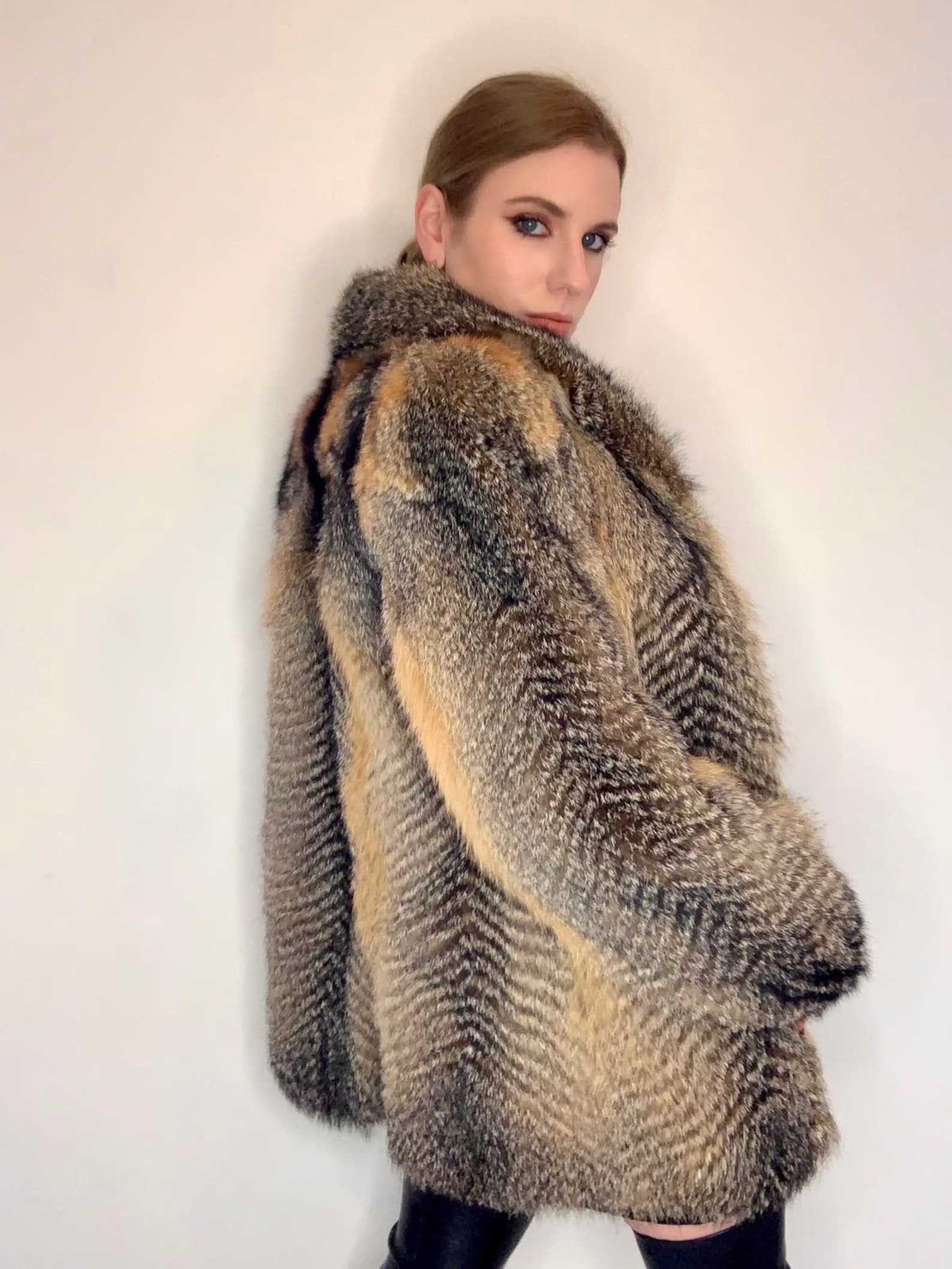70s Badger Fur Coat Vintage Custom Made - Etsy