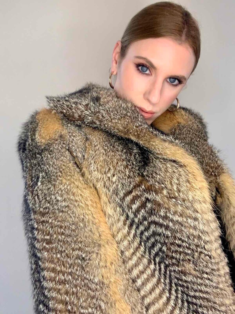 70s Badger Fur Coat Vintage Custom Made - Etsy