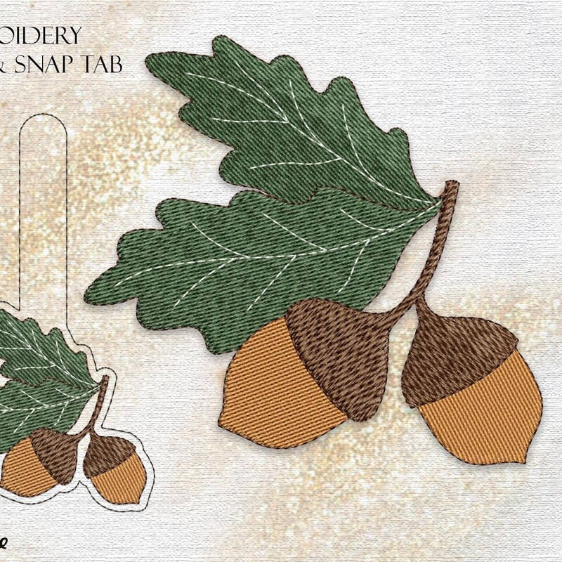 Acorn Embroidery - Etsy