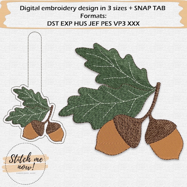 Acorn Embroidery - Etsy