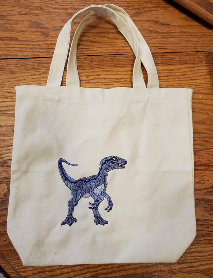Blue Velociraptor Machine Embroidery Design - Etsy