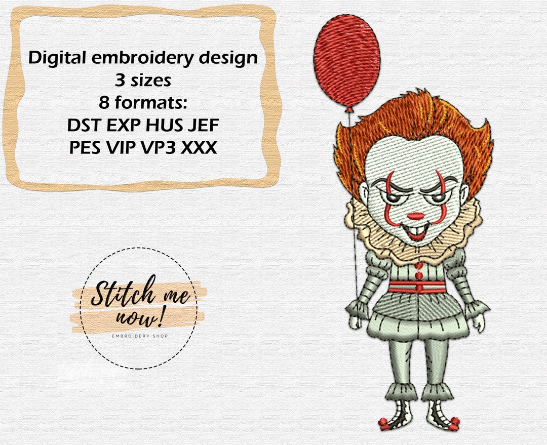 Clown Machine Embroidery Design - Etsy