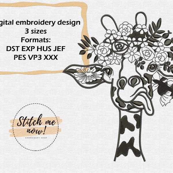 Giraffe Machine Embroidery Designs - Etsy