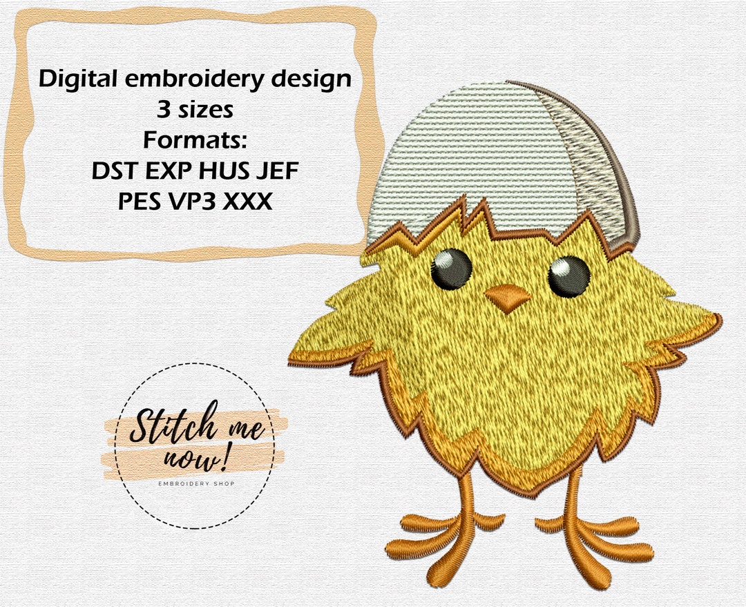 Easter Farm Chick Machine Embroidery Design - Etsy