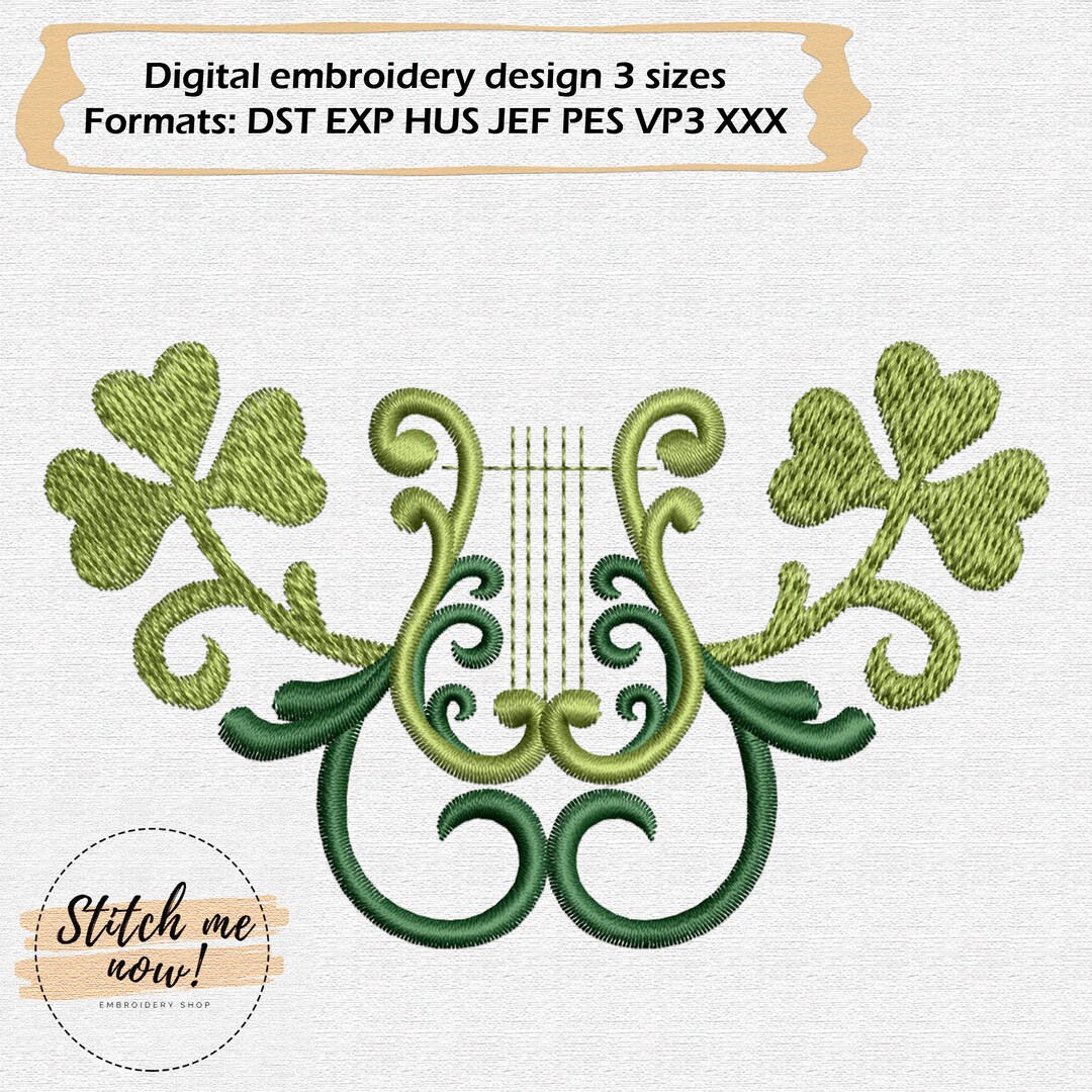Lyra and Clover Machine Embroidery Design Saint Patricks Day - Etsy