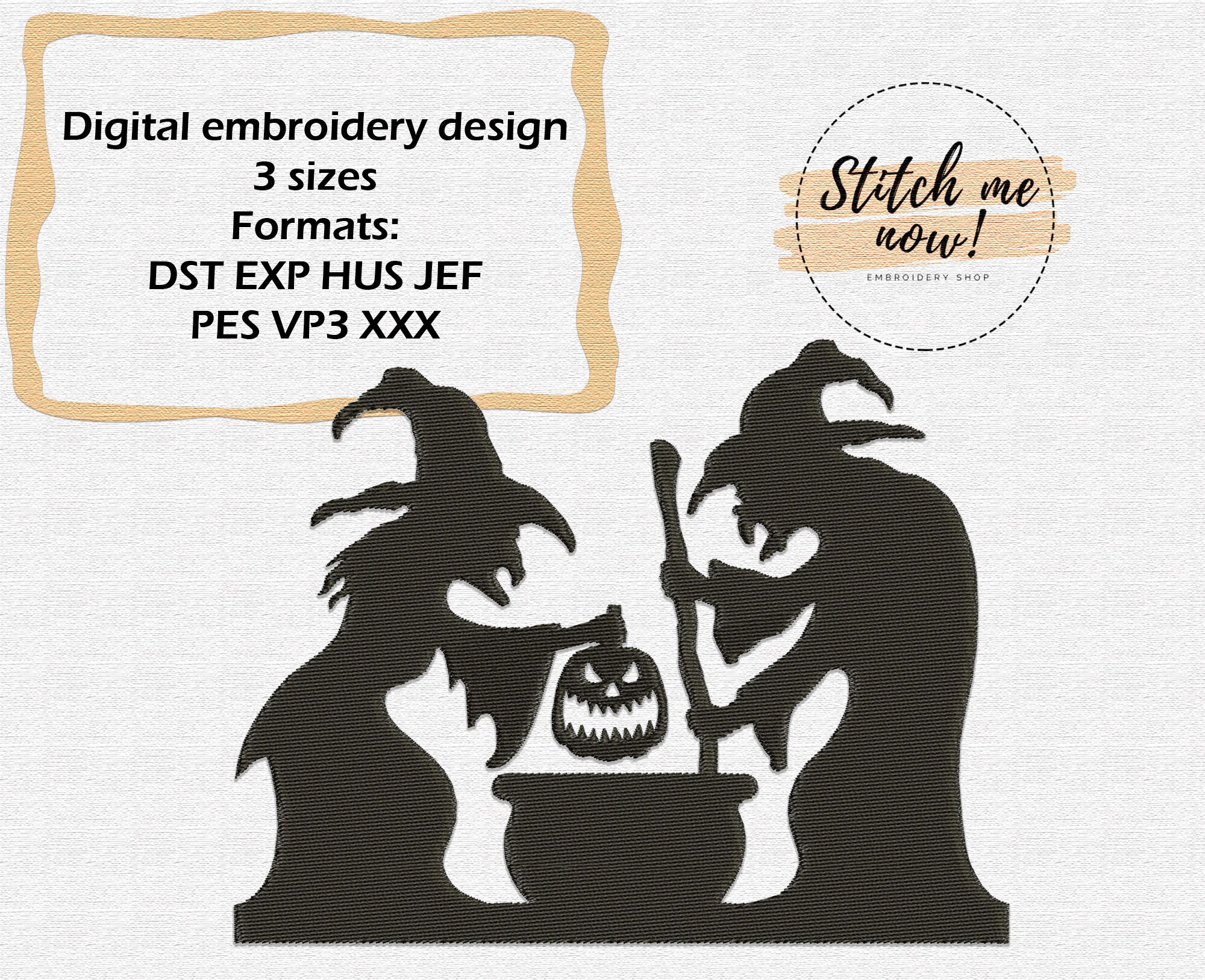 Witches Machine Embroidery Design Halloween - Etsy