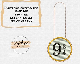 Wallet Tab Embroidery Design - Etsy