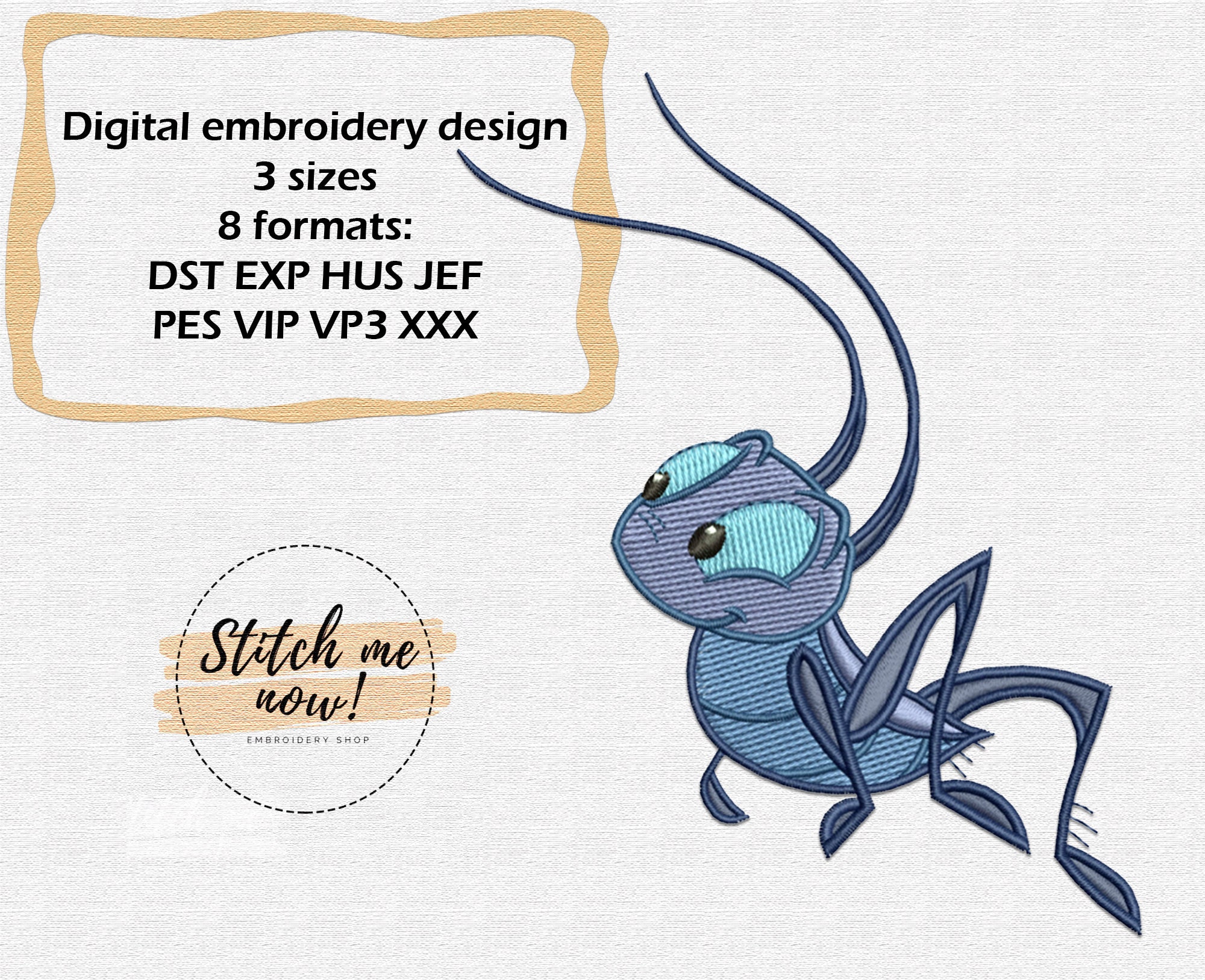 Cricket Machine Embroidery Design - Etsy