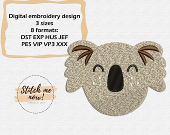 Cute Koala on Branch Machine Embroidery Design 5 Sizes,koala Embroidery ...