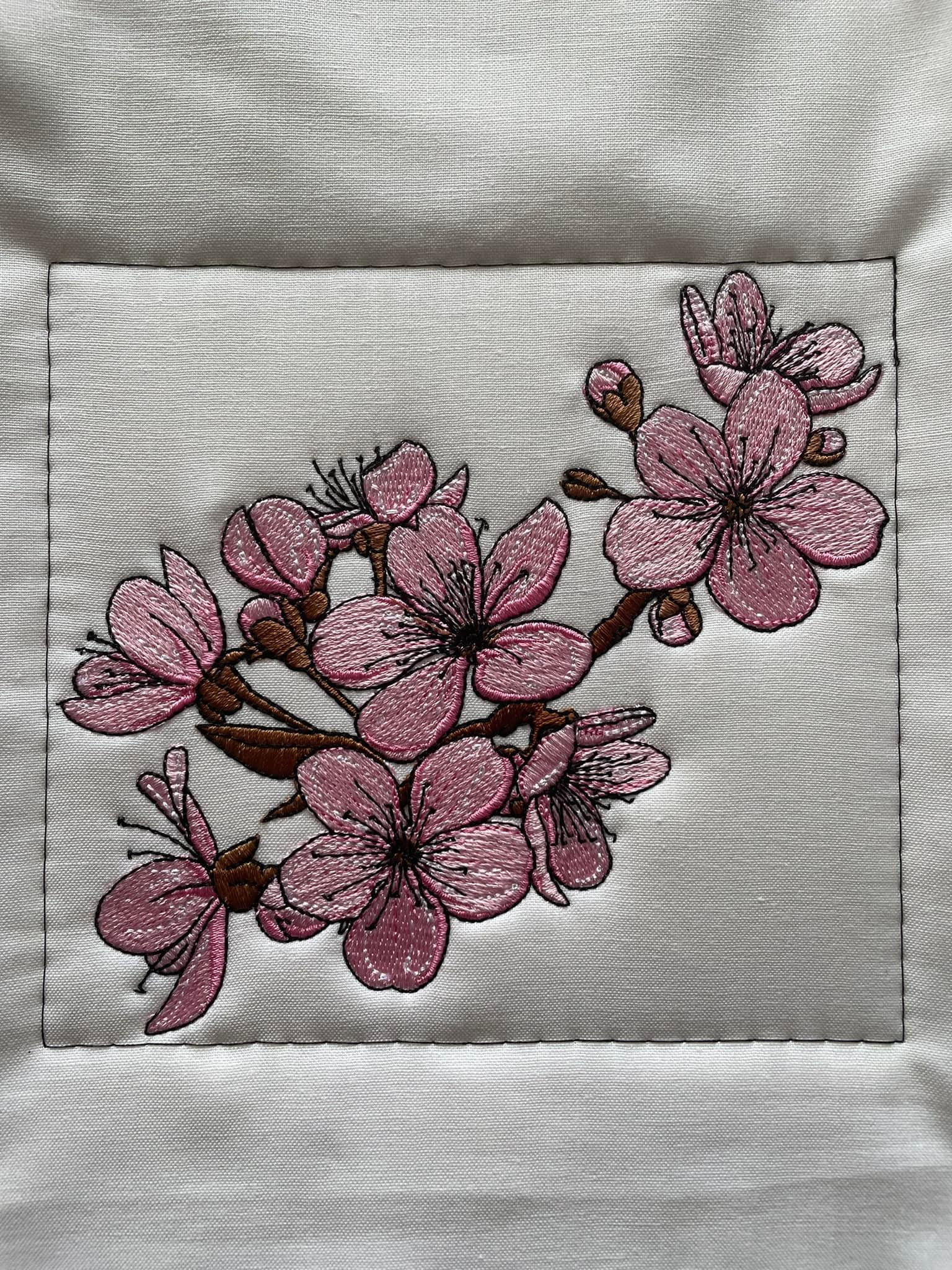 Sakura Machine Embroidery Design - Cherry Blossom - Etsy