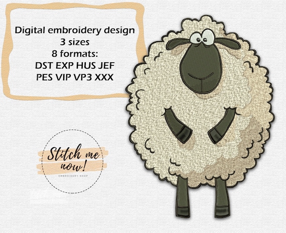 Sheep Machine Embroidery Design - Etsy