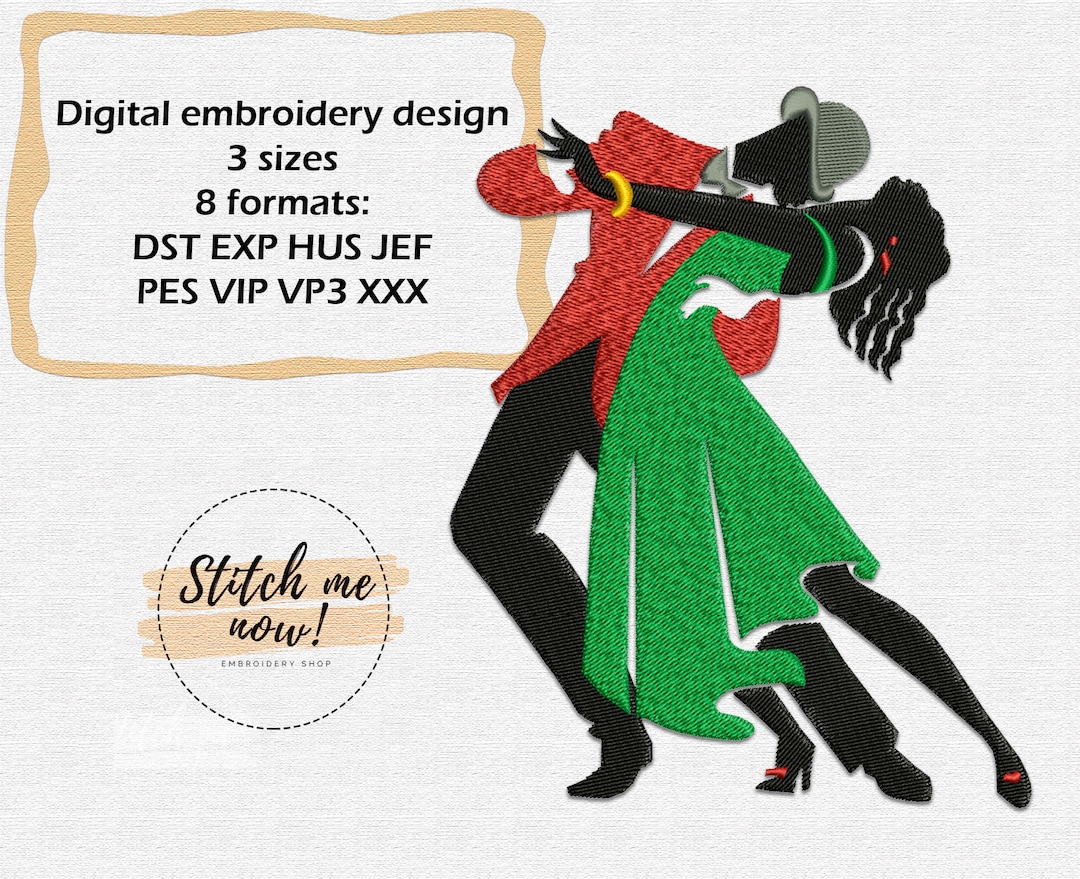 Couple Dance Machine Embroidery Design - Etsy