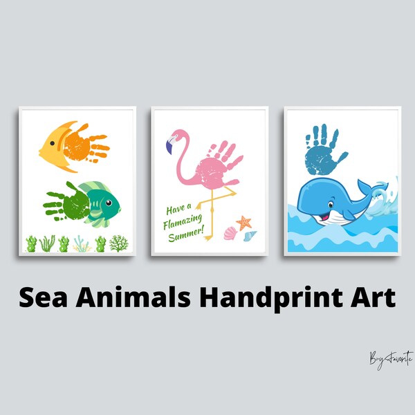 Sea Animal Handprint - Etsy