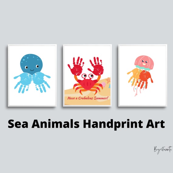 Sea Animal Handprint Art Mom Wife Busy Life sea-animal-handprint-art-mom-wife-busy-life