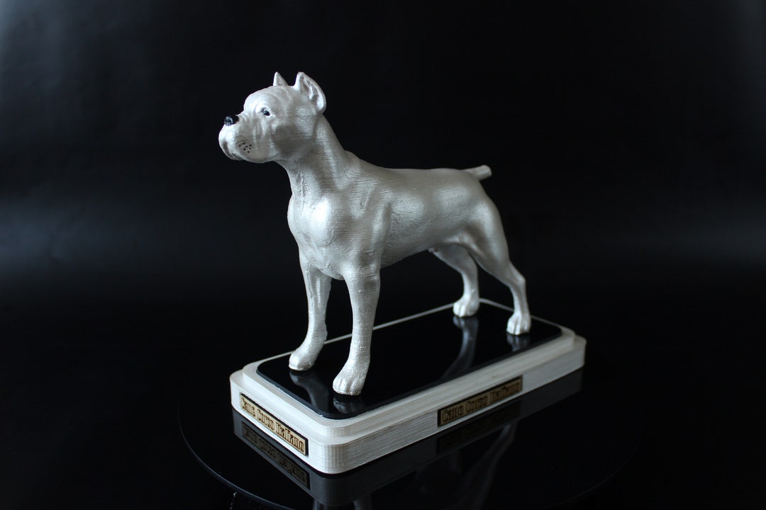 Custom Cane Corso Dog Statue on Base-personalized Painting Dog Statue ...