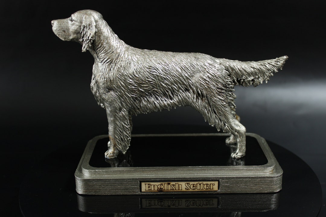 Custom English Setter Dog Statue on Base-personalized Painting Dog ...