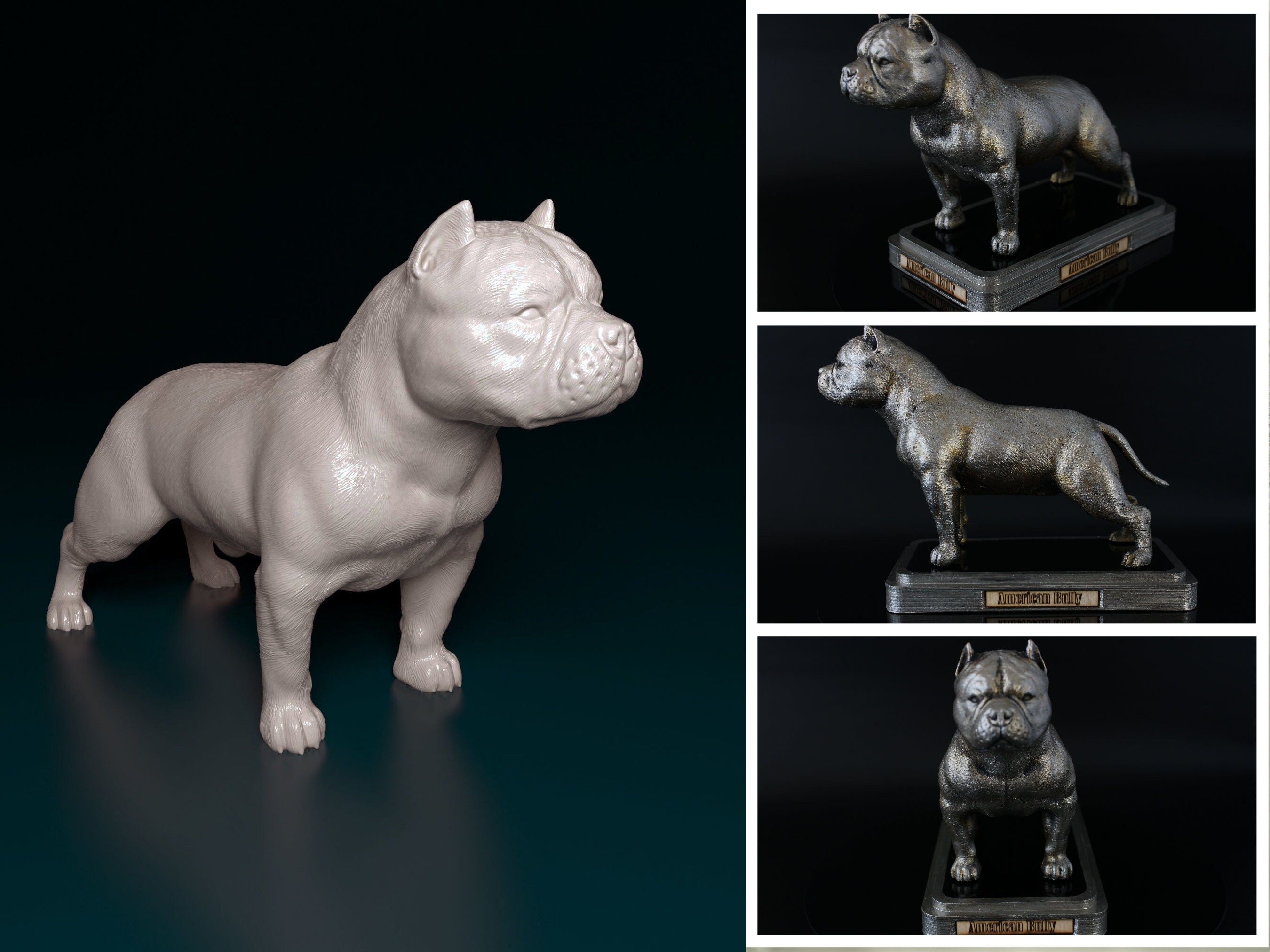 Personalized American Bully Dog Statue | Etsy