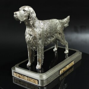 Custom English Setter Dog Statue on Base-personalized Painting Dog ...