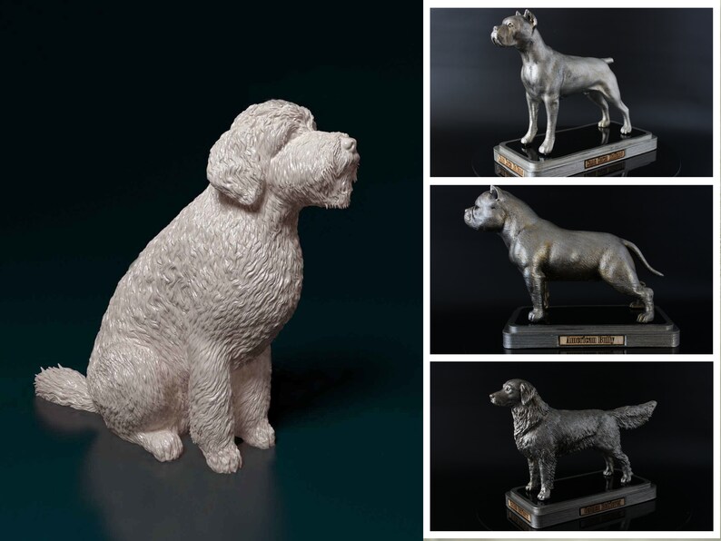 Personalized Goldendoodle Dog Statue - Etsy